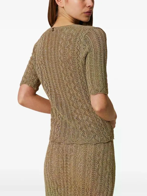 TWINSET Pointelle-knit Top