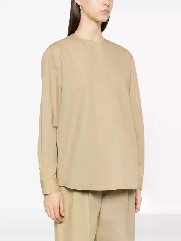 TOTEME Collarless Cotton Shirt
