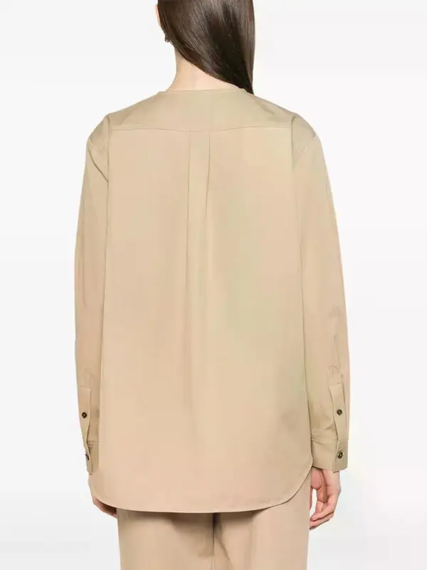 TOTEME Collarless Cotton Shirt