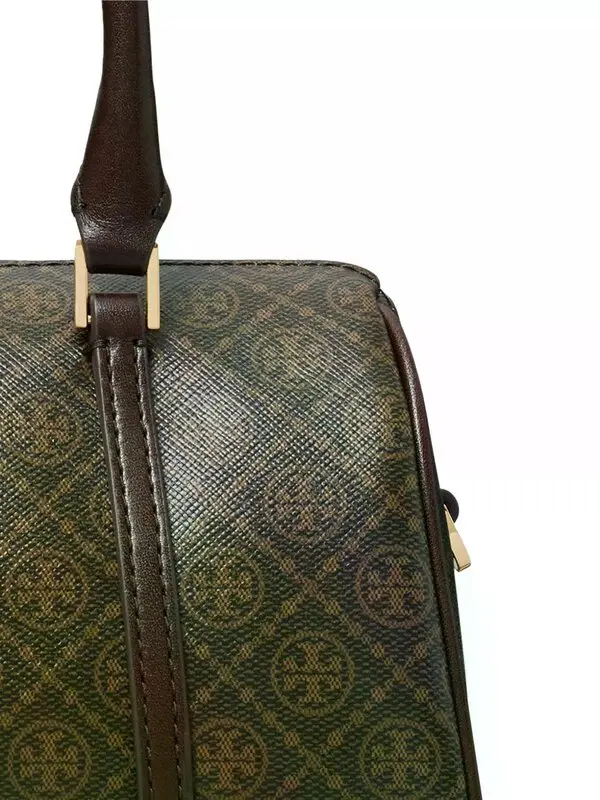Tory Burch Mini T Monogram Barrel Tote Bag - Brown