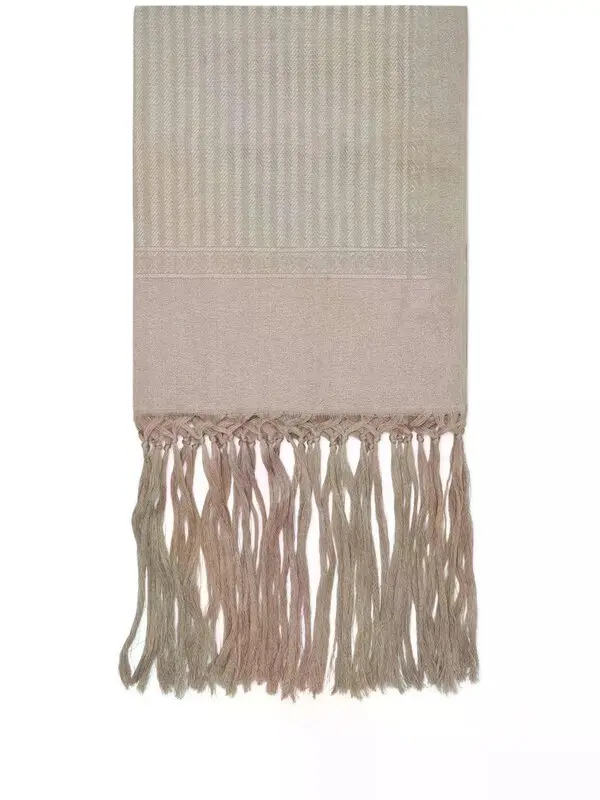 Brunello Cucinelli Fringe-detailing Towel - Grey