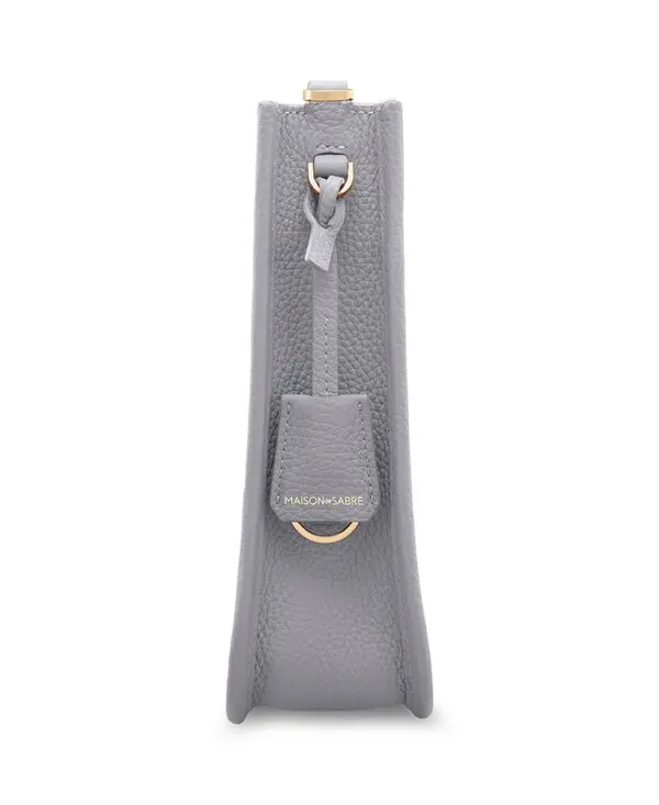 MAISON DE SABRE Leather Mini Saddle Bag - Dove Grey
