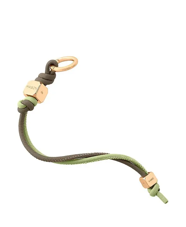 MAISON DE SABRE Leather Wristlet Charm - Cashmere Matcha