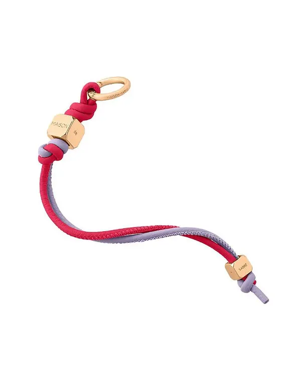 MAISON DE SABRE Leather Wristlet Charm - Fuchsia Lavender