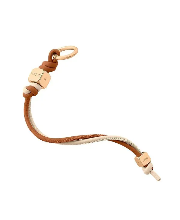 MAISON DE SABRE Leather Wristlet Charm - Pecan Nude