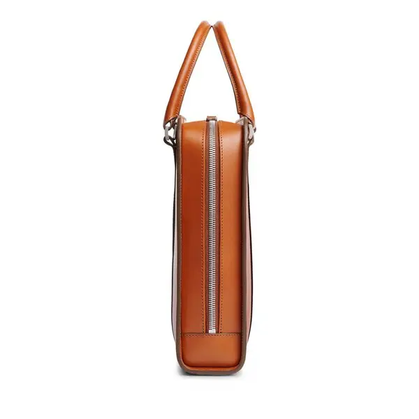 CARL FRIEDRIK Palissy Leather Briefcase - Cognac