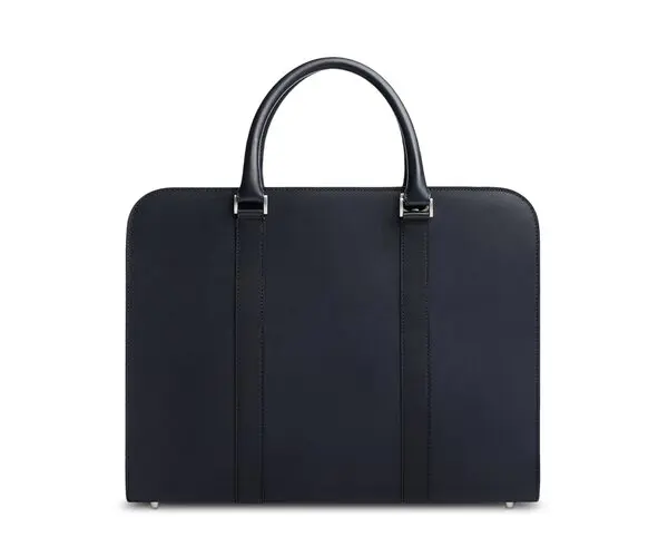 CARL FRIEDRIK Palissy Leather Briefcase - Navy