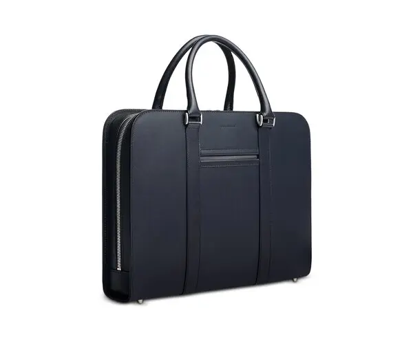 CARL FRIEDRIK Palissy Leather Briefcase - Navy