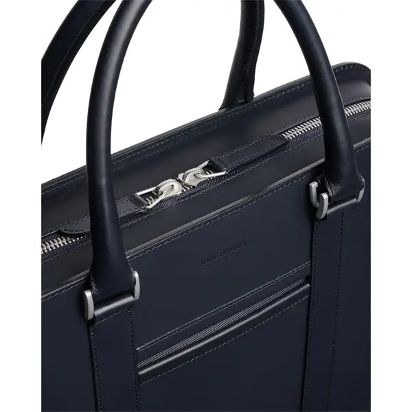 CARL FRIEDRIK Palissy Leather Briefcase - Navy