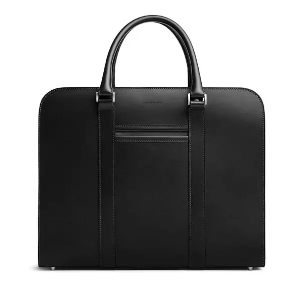 CARL FRIEDRIK Palissy Double Leather Briefcase - Black