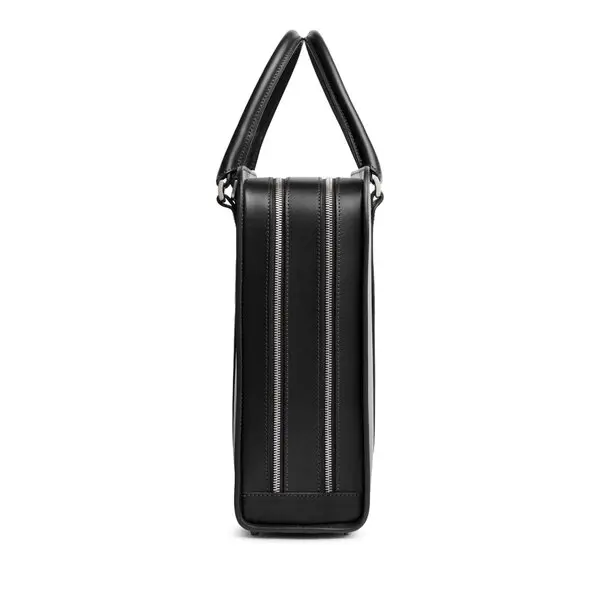 CARL FRIEDRIK Palissy Double Leather Briefcase - Black