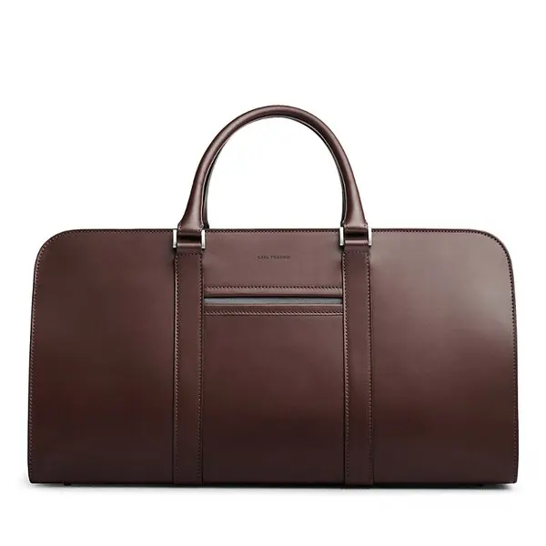 CARL FRIEDRIK Palissy Leather Weekend Bag - Chocolate