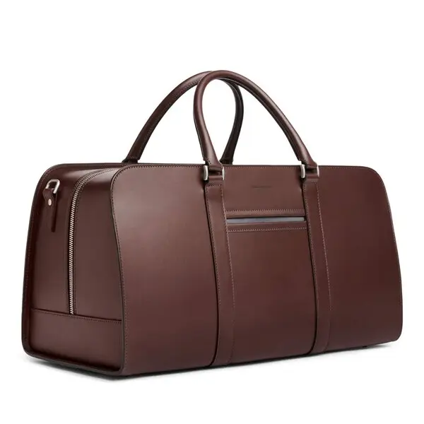 CARL FRIEDRIK Palissy Leather Weekend Bag - Chocolate