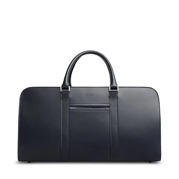 CARL FRIEDRIK Palissy Leather Weekend Bag - Navy