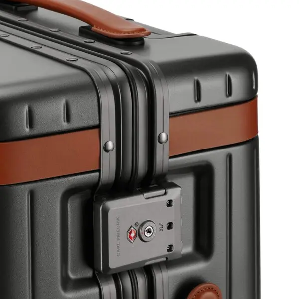 CARL FRIEDRIK The Carry-on Spinner Suitcase - Grey/cognac
