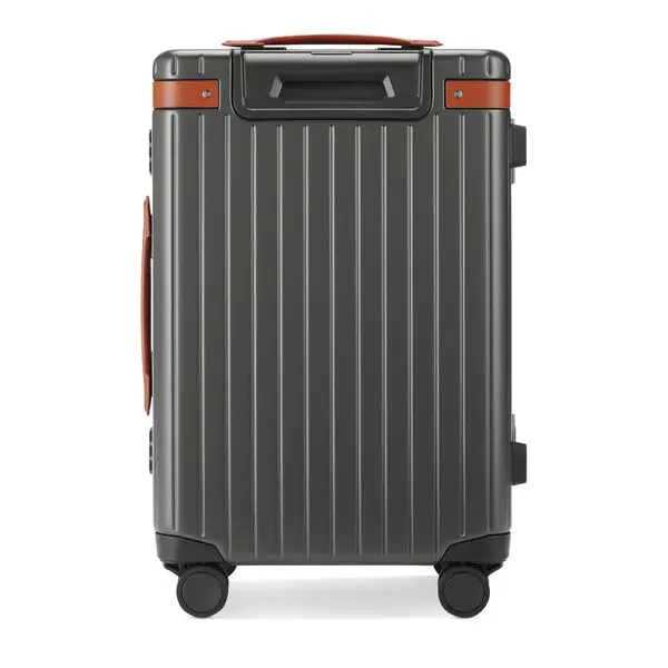 CARL FRIEDRIK Carry-on Spinner Suitcase - Grey/cognac