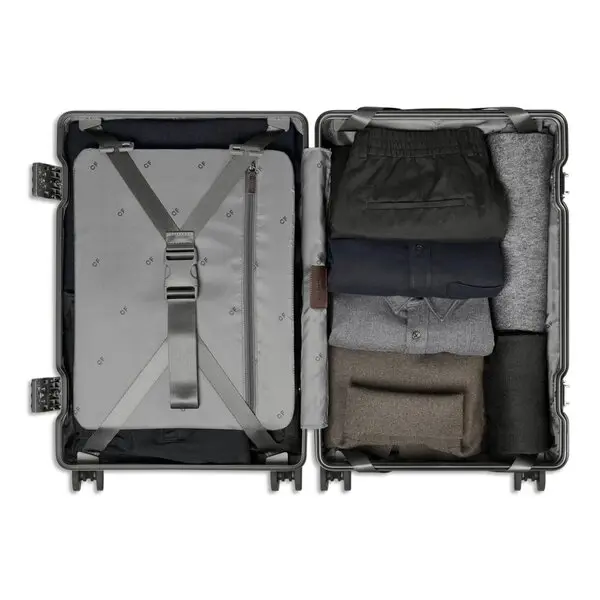 CARL FRIEDRIK The Carry On X Spinner Suitcase - Grey/chocolate