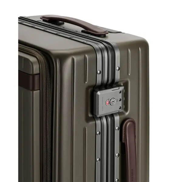 CARL FRIEDRIK The Carry On X Spinner Suitcase - Olive/chocolate