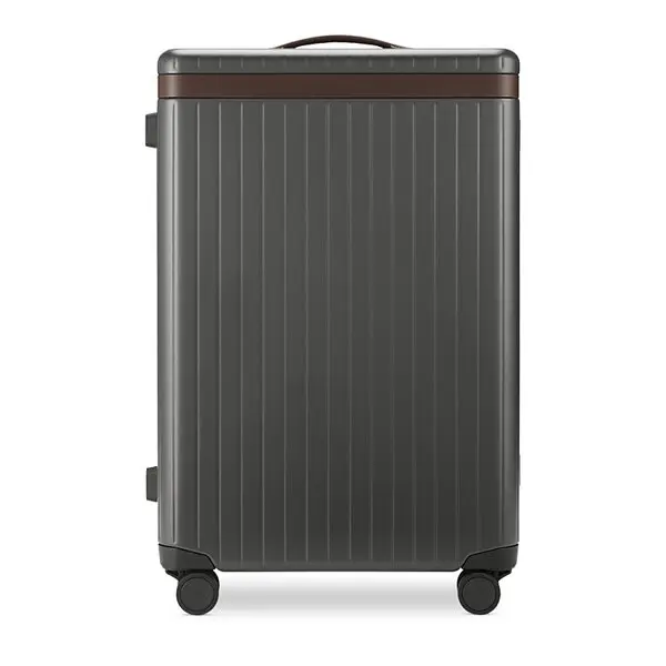 CARL FRIEDRIK The Check In Wheeled Suitcase - Grey/chocolate