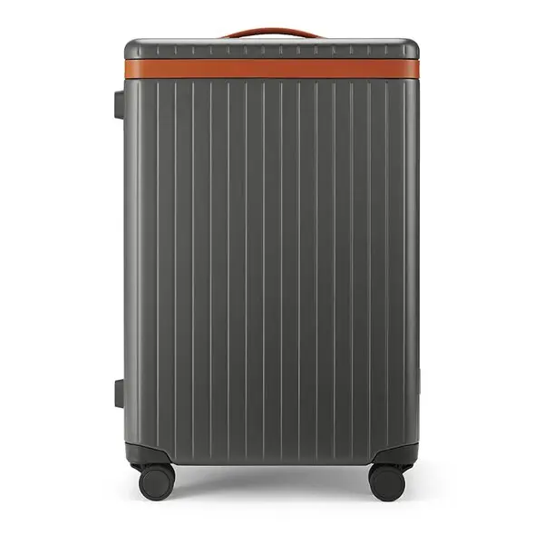 CARL FRIEDRIK The Check In Wheeled Suitcase - Grey/cognac