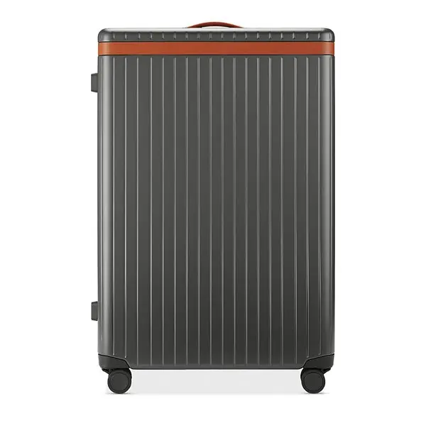 CARL FRIEDRIK The Large Check In Spinner Suitcase - Grey/cognac