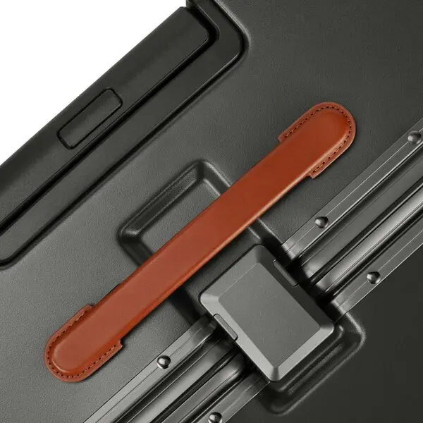 CARL FRIEDRIK The Large Check In Spinner Suitcase - Grey/cognac