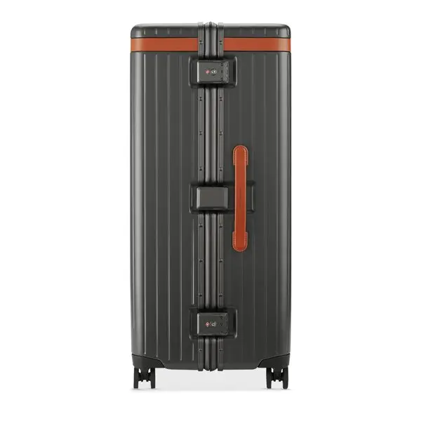 CARL FRIEDRIK The Large Check In Spinner Suitcase - Grey/cognac