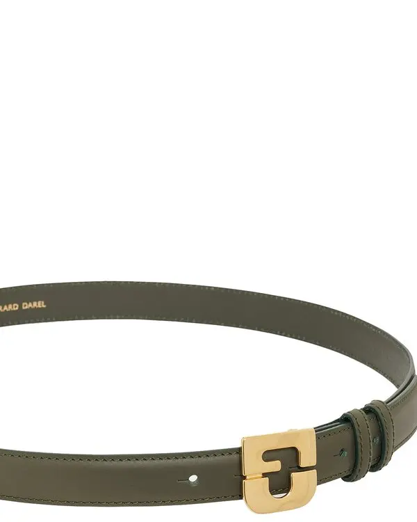 Gerard Darel Le Lauren Leather Belt - Khaki