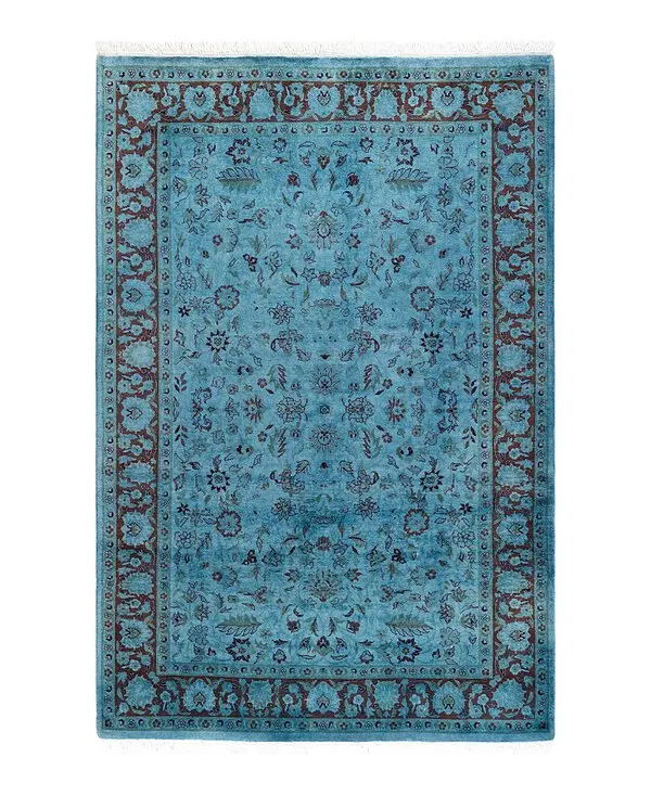 Bloomingdale'S Fine Vibrance M1444 Area Rug, 4'2 X 6'2 - Blue