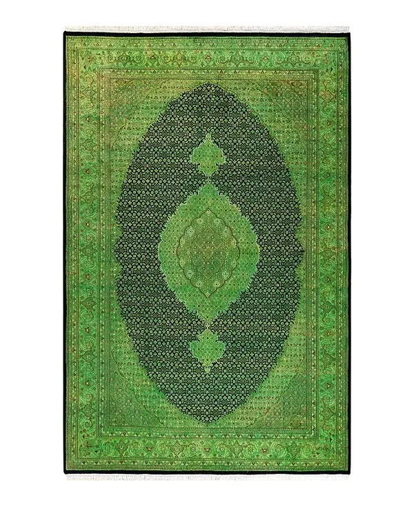 Bloomingdale'S Fine Vibrance M1758 Area Rug, 6'1 X 9'3 - Green