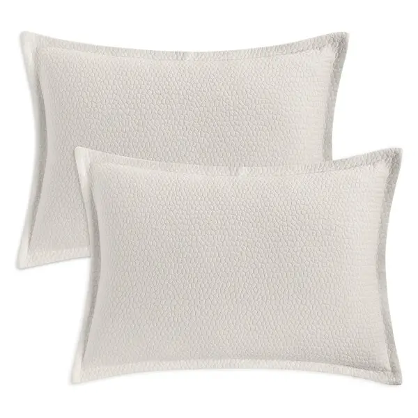 HUDSON PARK COLLECTION Signature Pebbled Matelasse King Sham, Pair - Vanilla Sky