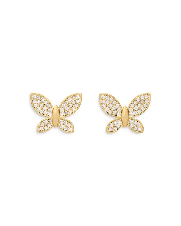 Kate Spade New York Pave Butterfly Stud Earrings - Gold