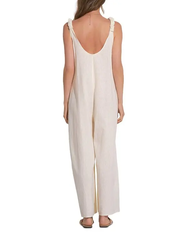 Elan V-neck Tank Jumpsuit - White