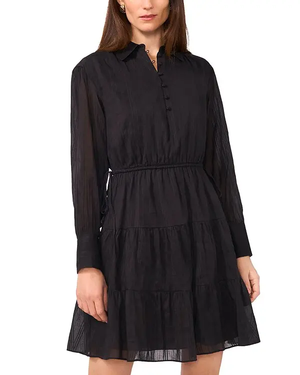1.State Collared Button Front Shirt Dress