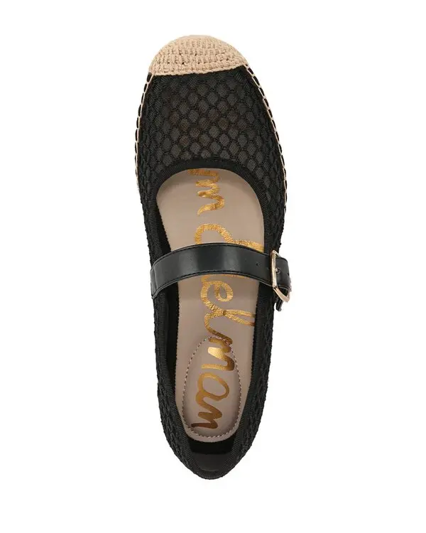 Sam Edelman Mackie Mesh Espadrille Flats - Black