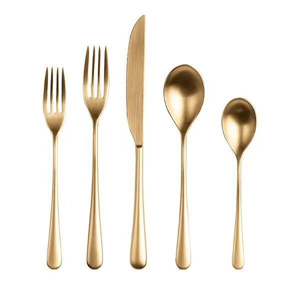 MEPRA Neve Ice 5 Piece Flatware Set - Gold