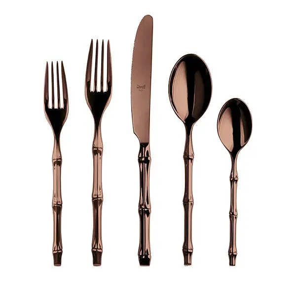 MEPRA Bali 5 Piece Flatware Set - Bronze