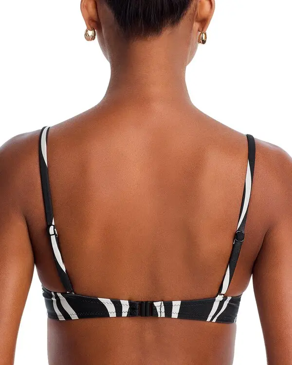 Solid & Striped The Daphne Bikini Top - Wavy Stripe Noir