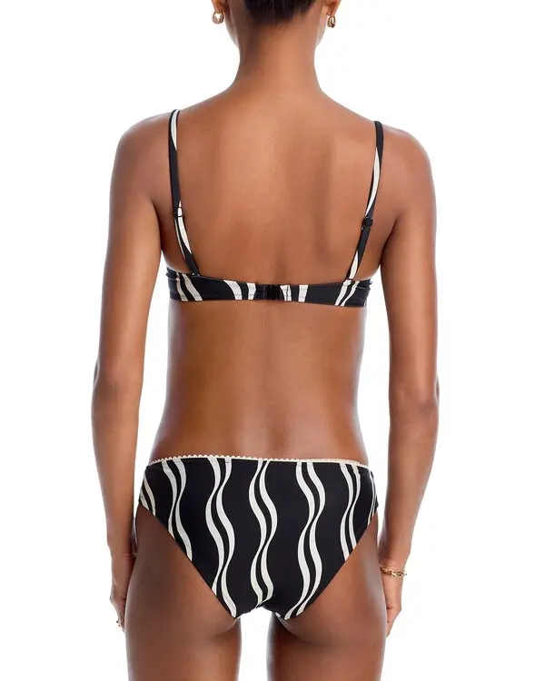 Solid & Striped The Daphne Bikini Top - Wavy Stripe Noir