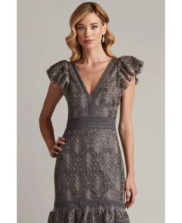 tadashi shoji grey dress Tadashi Shoji BSU22599L