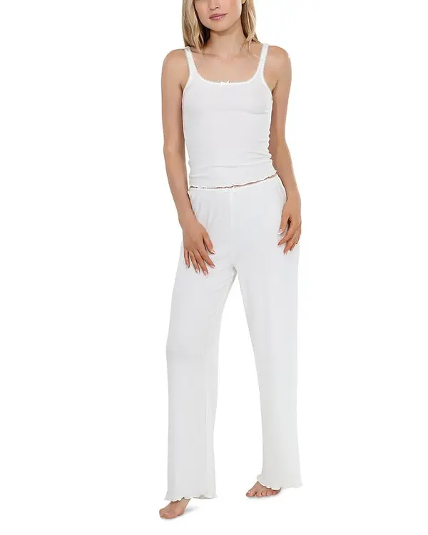 Honeydew Intimates Blissful Pointelle Tank Pajama Set - White