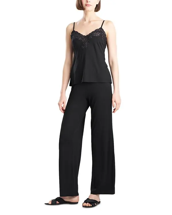 Natori Feathers Essentials Pajama Cami Set - Black