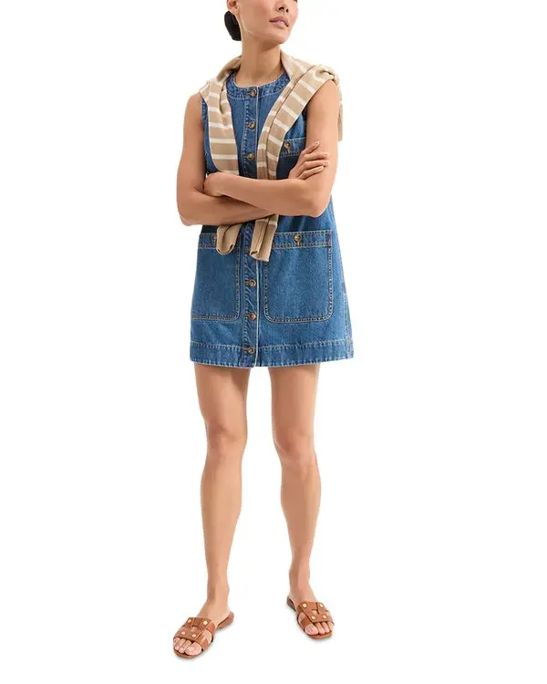 Oakley Denim Shift Dress - Cornflower