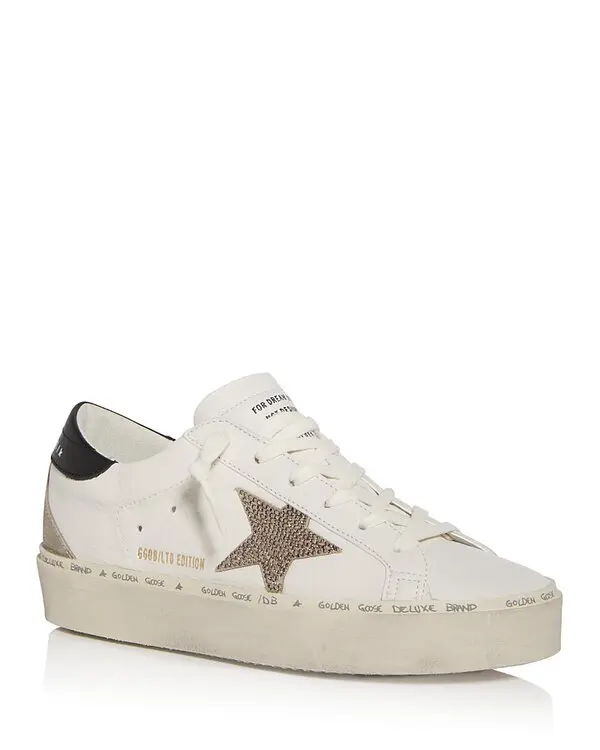 GOLDEN GOOSE Hi Star Low Top Sneakers - White/biege