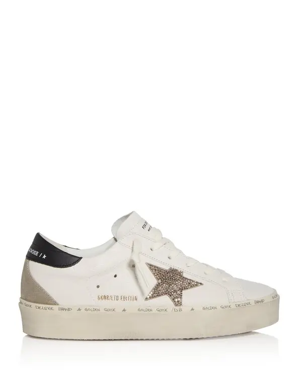 GOLDEN GOOSE Hi Star Low Top Sneakers - White/biege