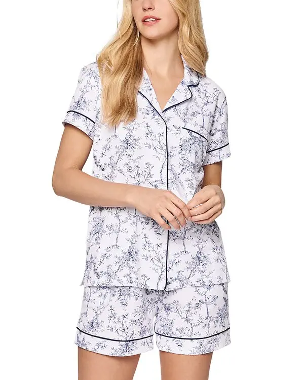 PETITE PLUME Bird Graphic Sleep Shirt - Timeless Toile