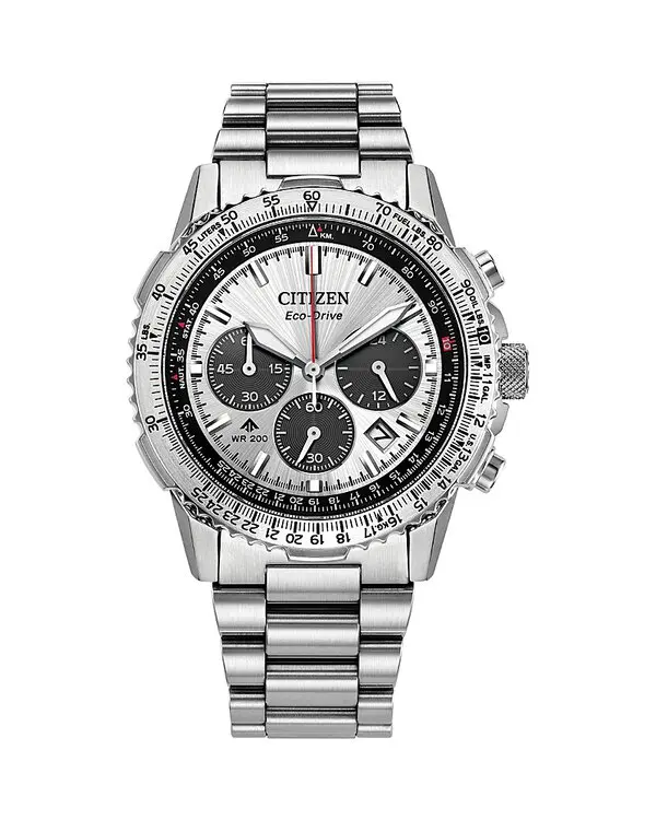 Citizen Eco Drive Promaster Air Navihawk Chronograph, 40mm - White/silver