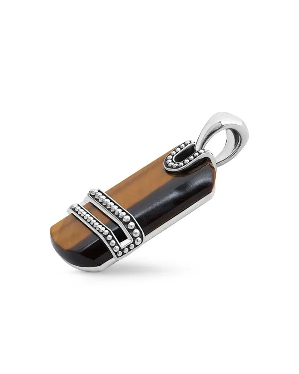 Lagos Sterling Anthem Tiger Eye Pendant