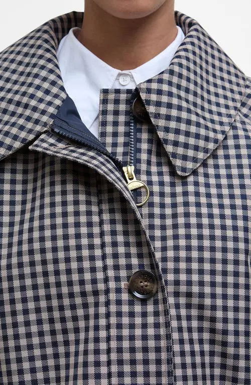 Barbour Nadine Checked Waterproof Car Coat