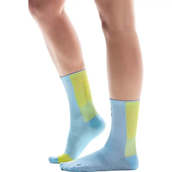 On Performance Run High Socks - Wash/lime